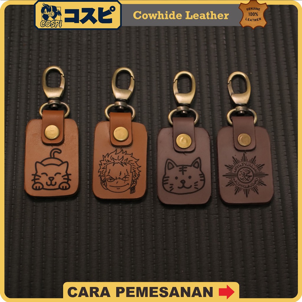 Jual COSPI Gantungan Kunci Kulit Leather Keychain Customize - Model 1 ...