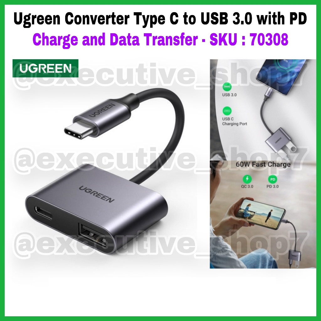 Jual Ugreen Converter Type C to USB 3.0 with PD - Charge and Data ...