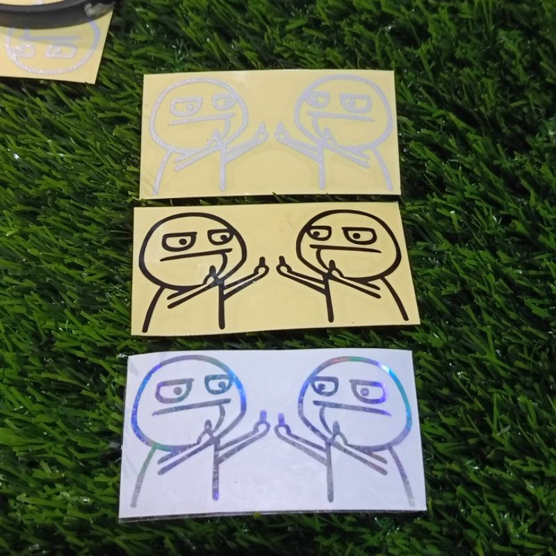 Jual Stickee cutting pucek middle finger mini kecil cuting Stiker fucek ...