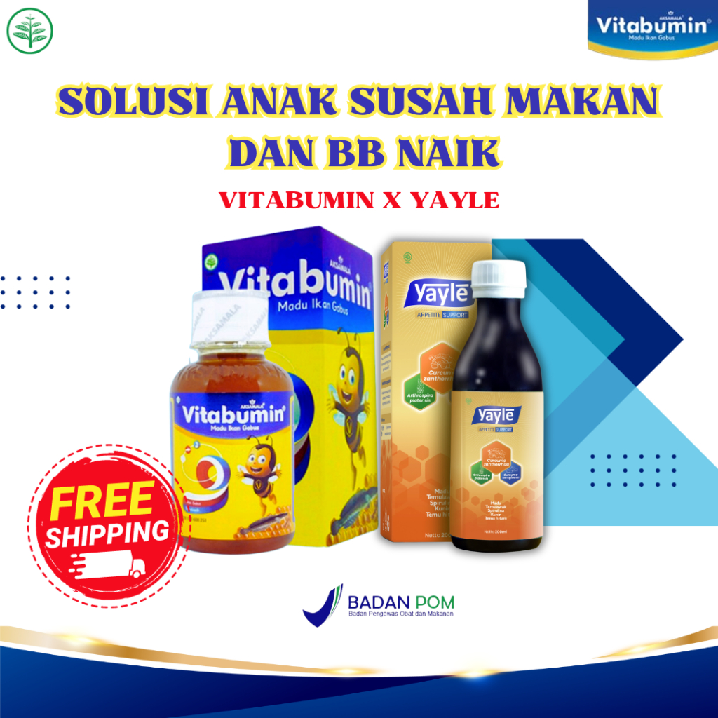 Jual [PAKET NAFSU MAKAN] VITABUMIN X YAYLE APPETITE MADU VITAMIN ANAK SOLUSI UNTUK SIKECIL LAHAP ...
