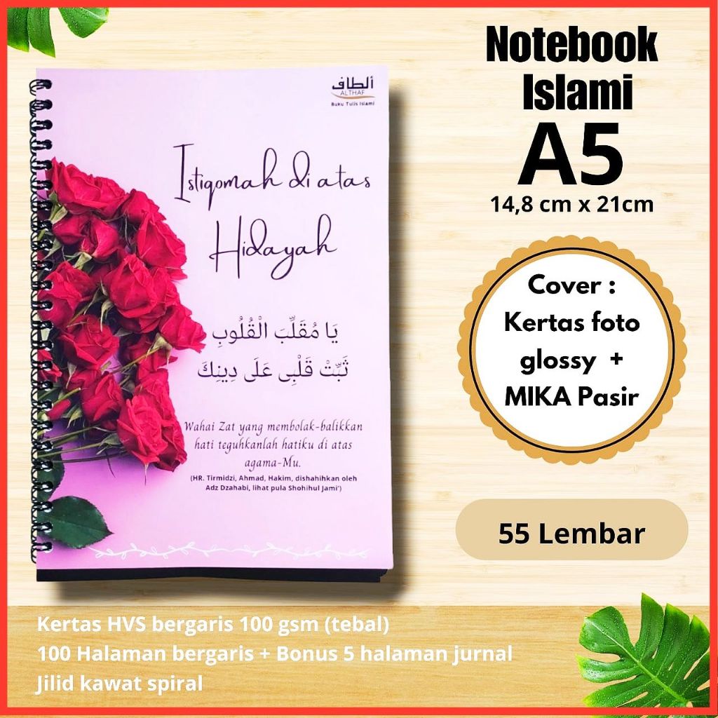 Jual NOTEBOOK ISLAMI A5 HVS 100 Gsm TEBAL 55 Lembar | Shopee Indonesia