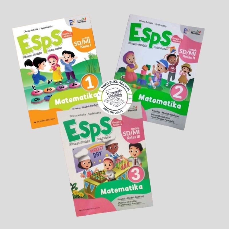 Jual ESPS Matematika SD Kelas 1 2 3 Kurikulum Merdeka Erlangga | Shopee Indonesia
