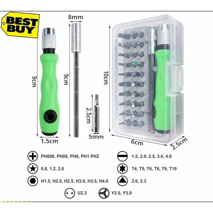 Jual Obeng Set 32 In 1 Kotak Premium Obeng Handphone Obeng