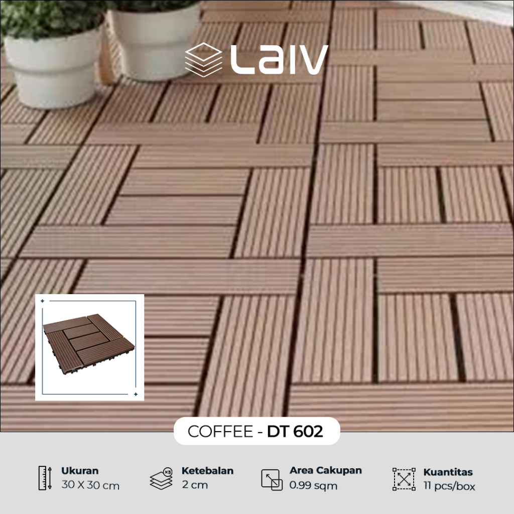 Jual Decking kayu WPC Decking Tiles Marvel Lantai Outdoor Teras Taman ...