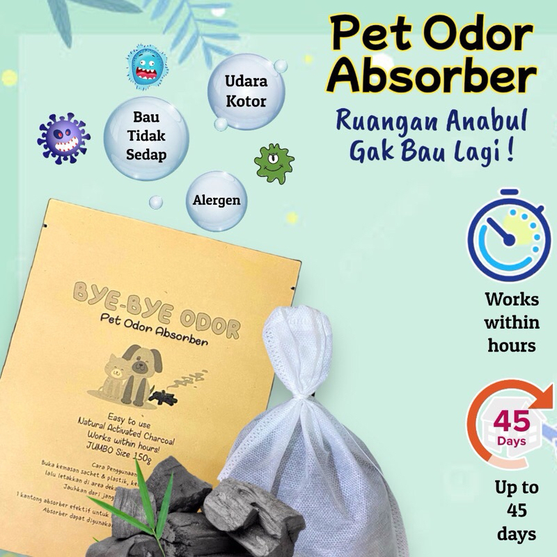Jual BYE-BYE ODOR 150g ACTIVATED CHARCOAL ODOR ABSORBER PENYERAP BAU TIDAK SEDAP ODOUR ABSORBER ...