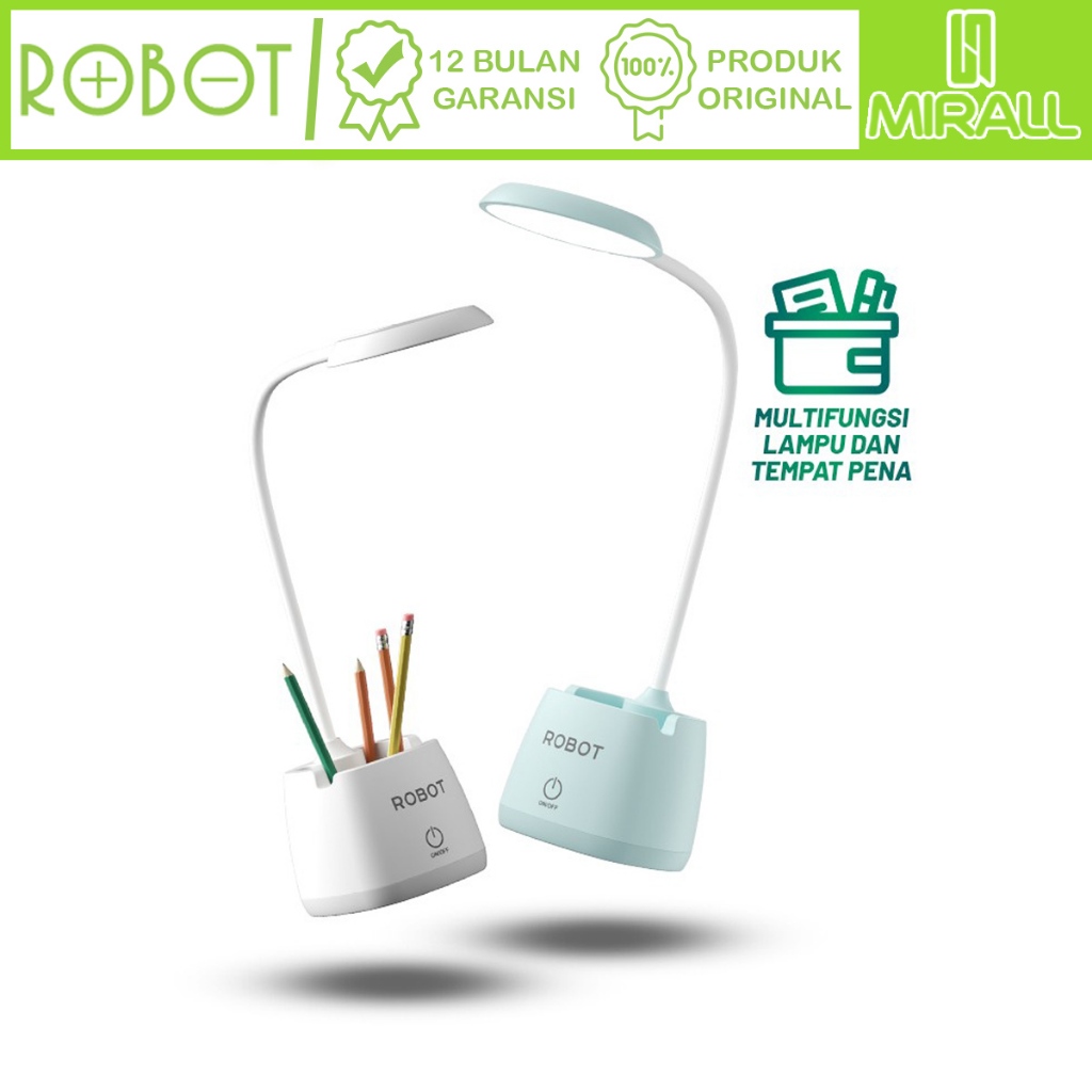 Jual ROBOT RT-DL02 Lampu Meja Belajar Fleksibel Rechargeable ...