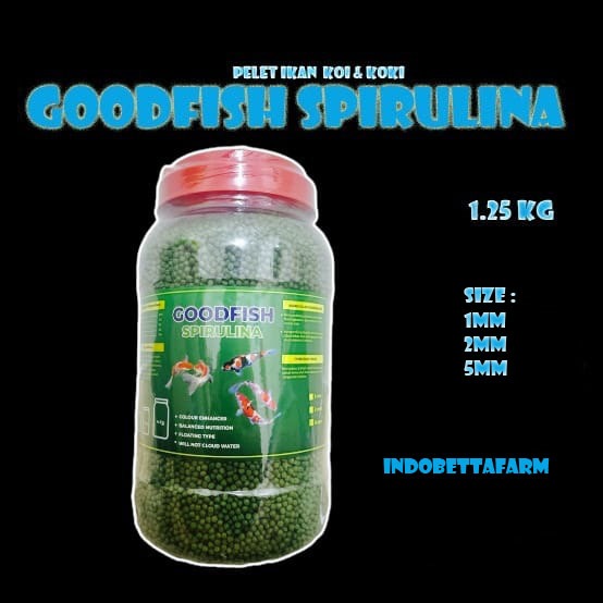 Jual PELET AKARI SPIRULINA GOODFISH SPIRULINA TOPLES 1,25 KG | Shopee Indonesia