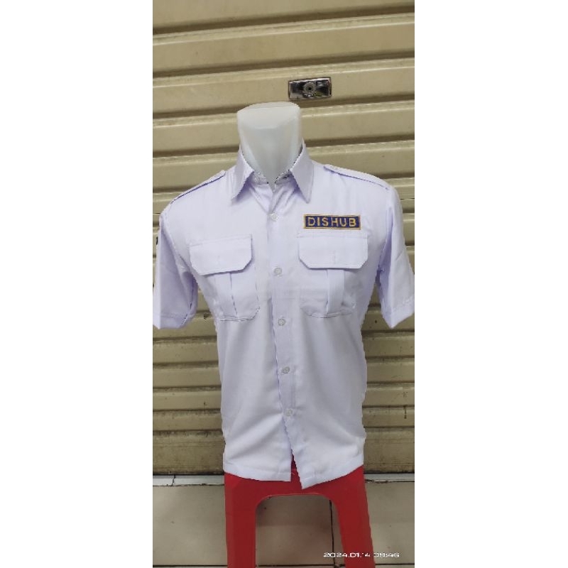 Jual PDH putih/seragam putih dinas harian/seragam perhubungan lengan ...
