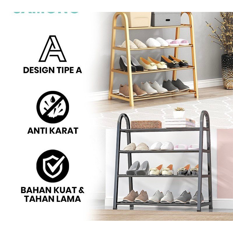 Jual RAK SENDAL,SEPATU 4 tungkat /Shoe Rack 100% Original | Shopee ...