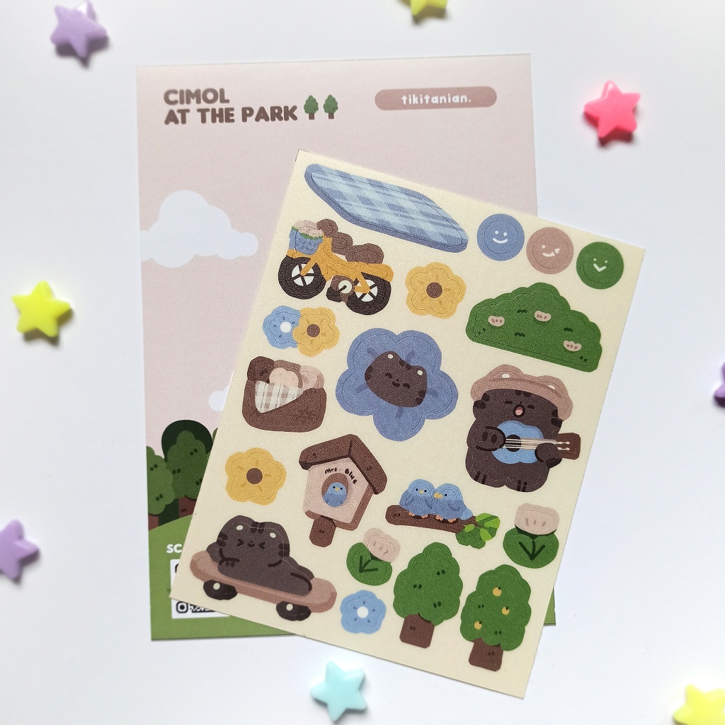 Jual Tikitanian Sticker Sheet CIMOL AT THE PARK Jurnaling dan Deco ...
