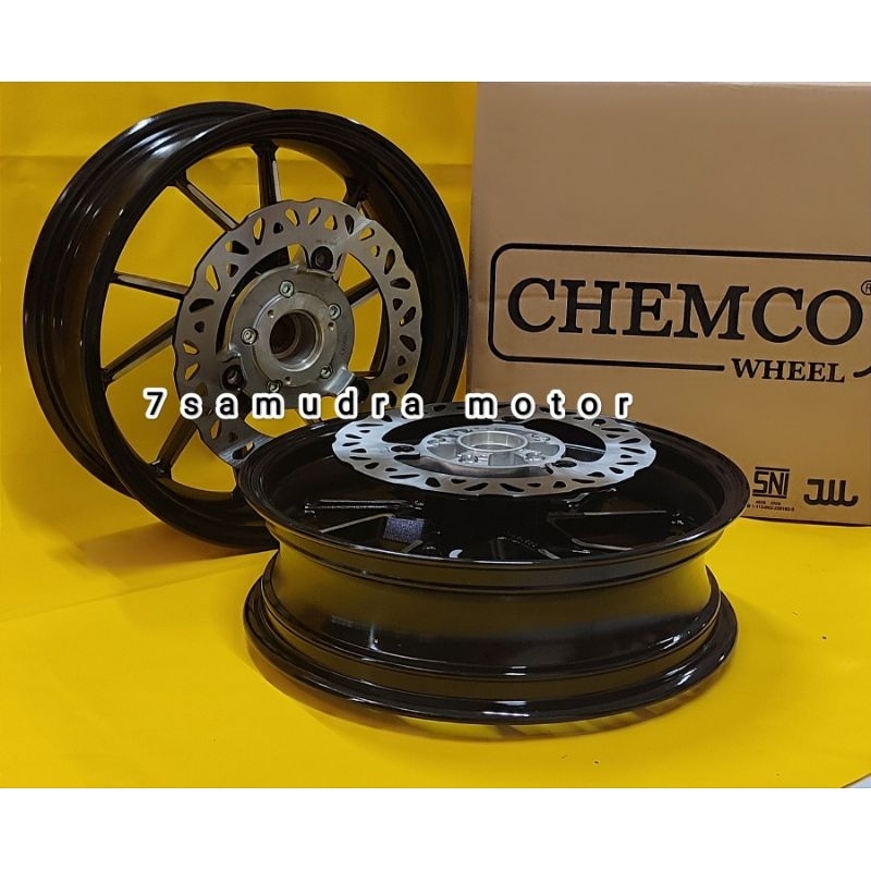 Jual velg racing chemco 2 tone ukuran 350-13/400-13 + cakram 1 set tdr ...