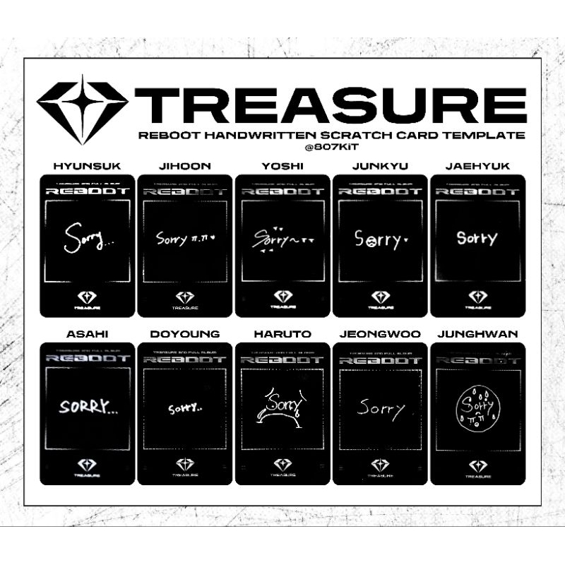 Jual Treasure Reboot Handwritten Sorry Card | Shopee Indonesia