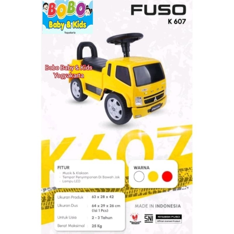 Jual Mobil Dorong Anak Truk FUSO Mitsubishi (Lisensi Asli) Ride On Anak ...