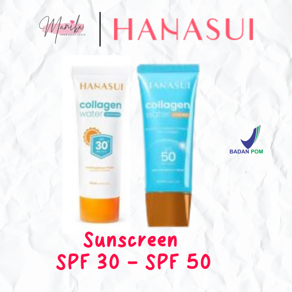 Jual Hanasui Collagen Water Sunscreen SPF 50 SPF 30 tabir surya ...