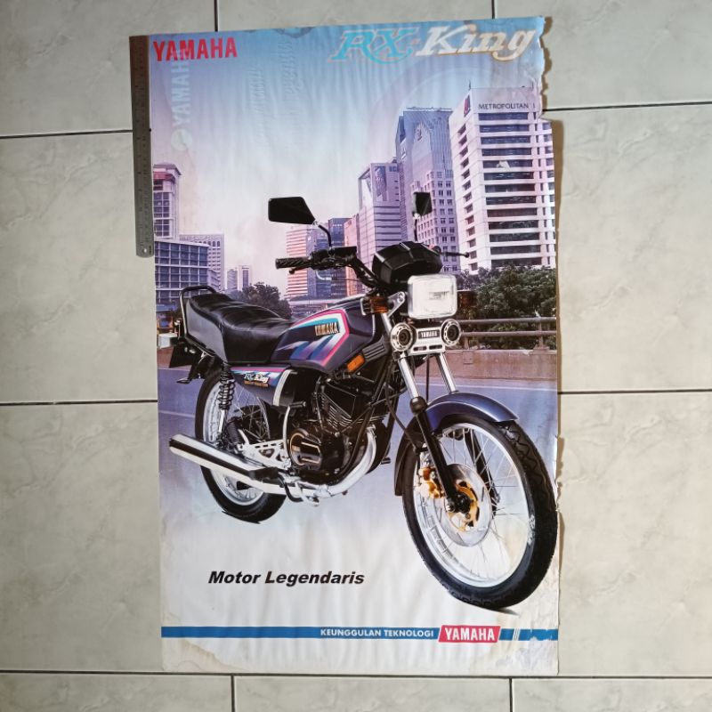 Jual Poster iklan jumbo jadul lawas ex dealer Yamaha RX King Master 1997-1998 ORI Original ...