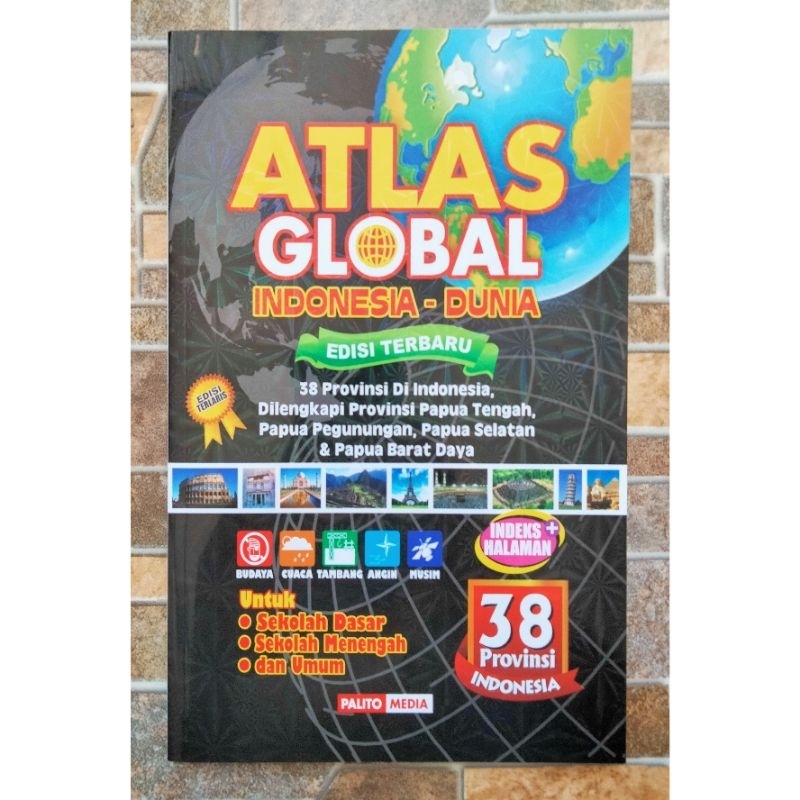 Jual Atlas Global 38 Provinsi Ukuran Kecil | Atlas Lengkap 38 Provinsi ...