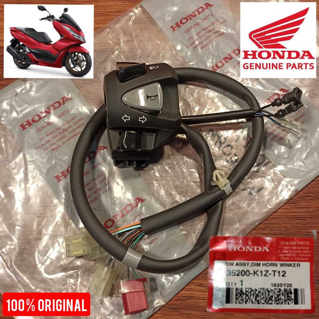 Jual SAKLAR KIRI PCX 160 CBS ABS ORIGINAL 35200K1ZT12 SWITCH ASSY DIM ...