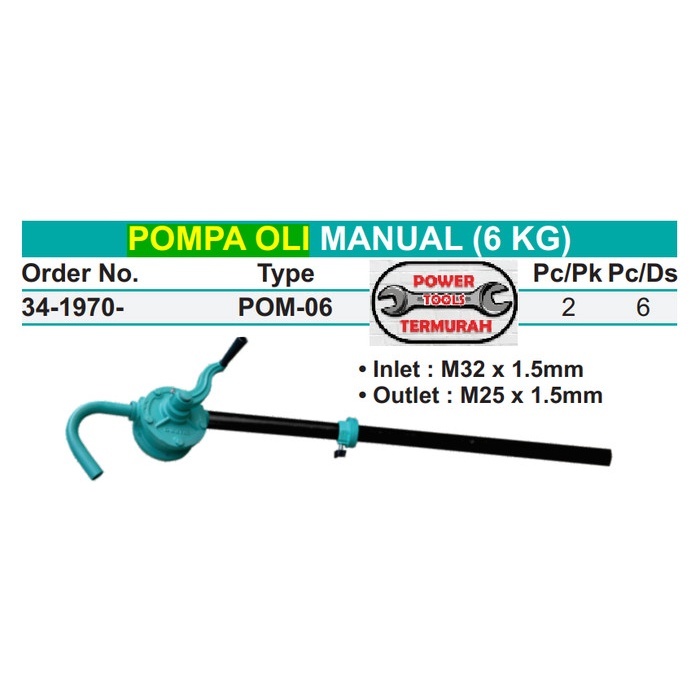 Jual Pompa Oli Drum WIPRO Besi POM-06 MANUAL Oriental Rotary Hand Oil ...