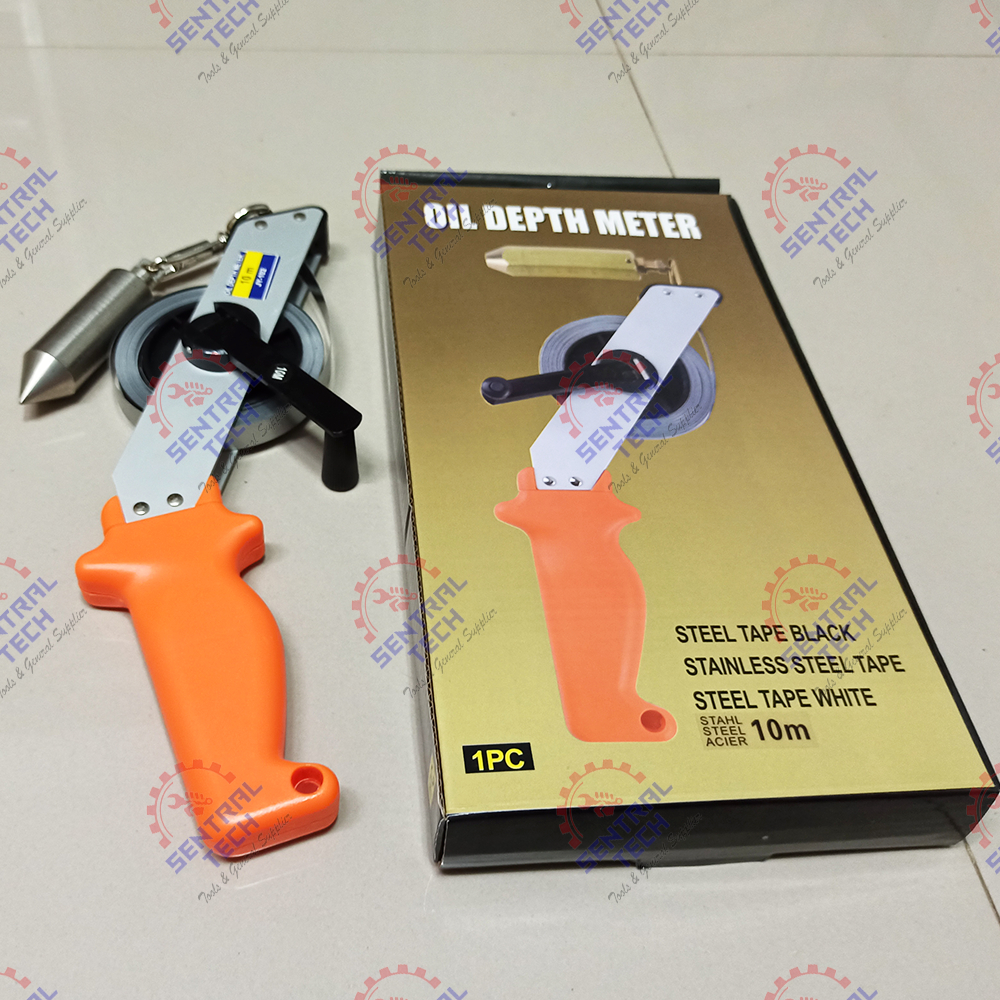 Jual OIL DEPTH METER JY-102 STEEL SIZE 10 M SOUNDING TAPE METERAN ...