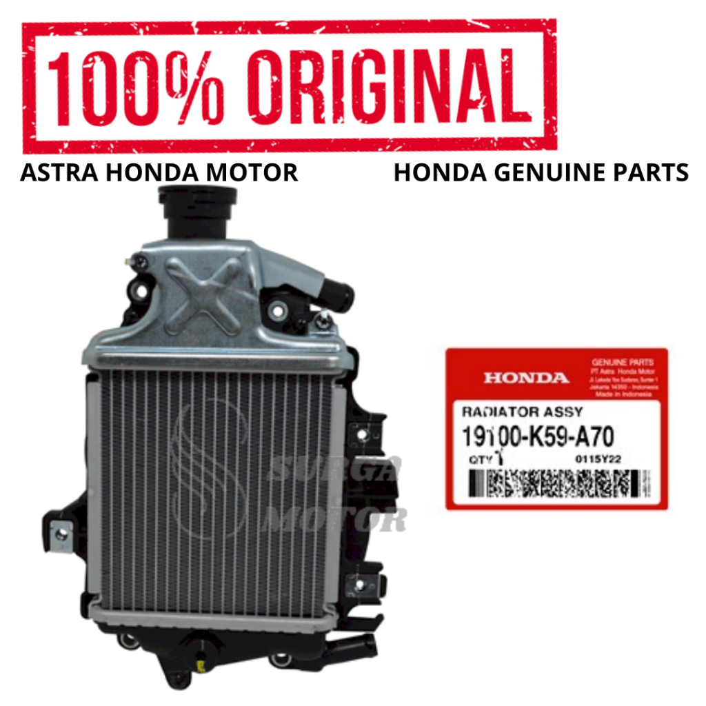 Jual Radiator Assy New Vario 150 eSP K59J LED Original Honda AHM 19100 ...