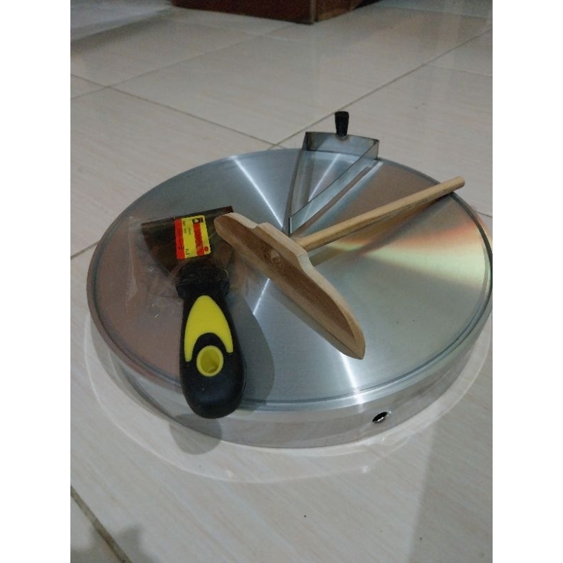 Jual Wajan/Loyang Crepes D30 cm Paket Komplit+Ring Api | Shopee Indonesia