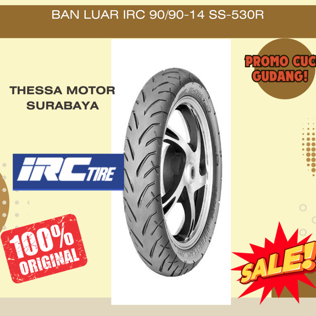 Jual Ban Luar Motor IRC 90/90-14 SS-530R Original Cuci gudang (grab ...