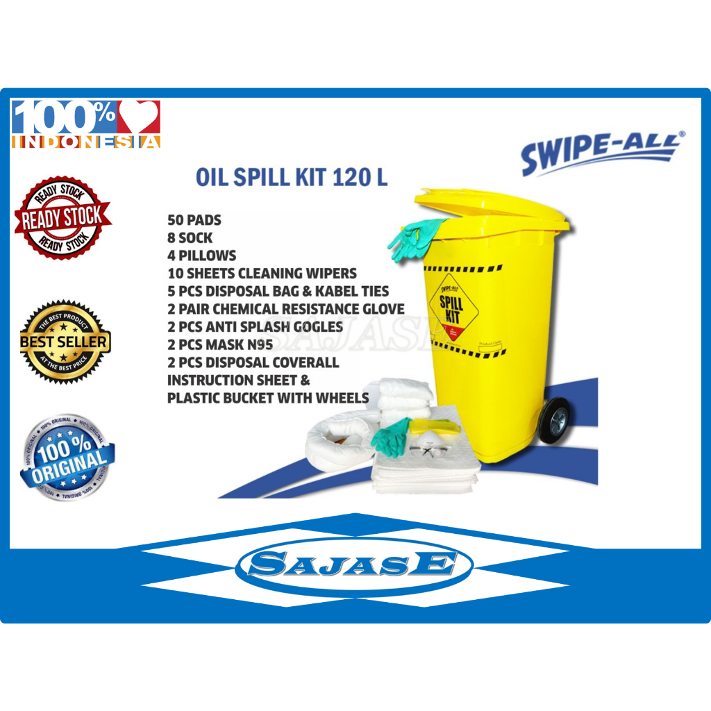 Jual OIL SPILL KIT 120L SWIPE ALL P89 Kemasan Box Harga Murah | Shopee ...