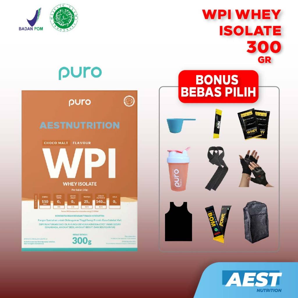 Jual Puro WPI Whey Protein Isolate 300 gram Susu Protein Isolate ...