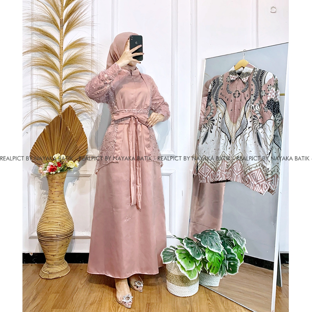 Jual NAYAKA BATIK FULL FURING SERIES - Batik Couple Modern Dress Busui ...