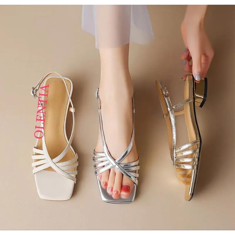 Jual Sandal Wanita Sandal heels 3cm Ap 05 | Shopee Indonesia