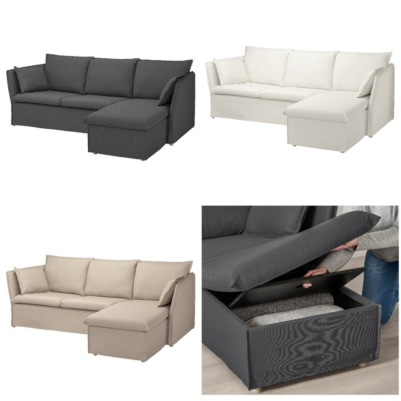 Jual Sofa sudut/sofa L/sofa sectional BACKSALEN by Ikea | Shopee Indonesia