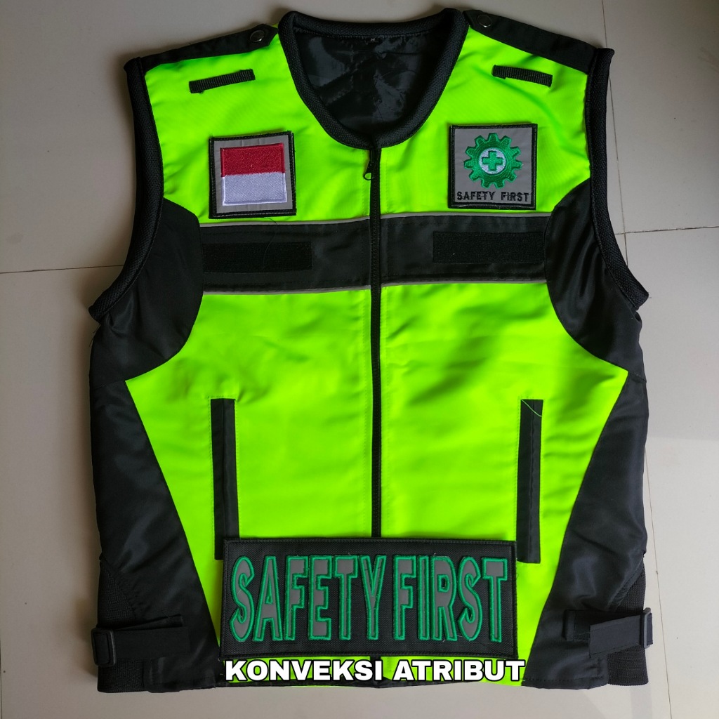 Jual rompi safety first k3 taslan waterproof | Shopee Indonesia