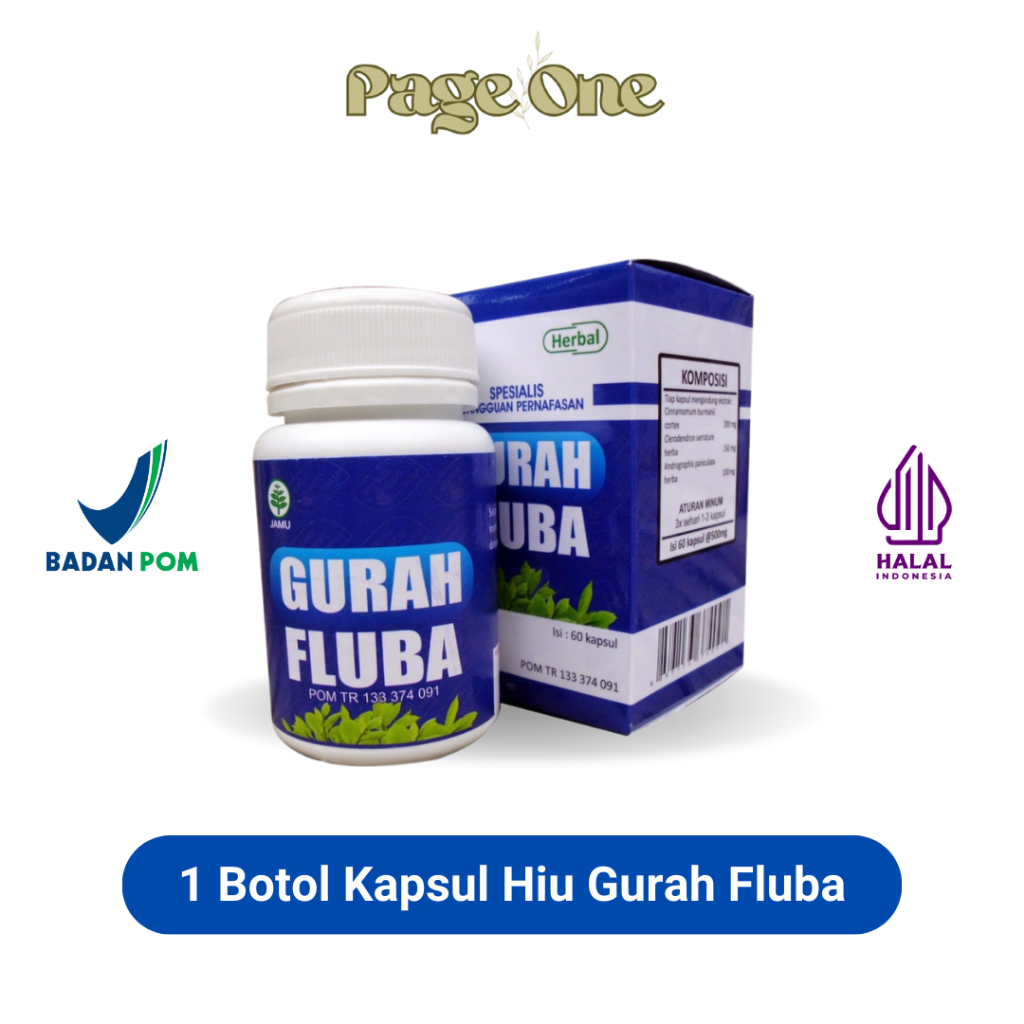 Jual kapsul HIU GURAH FLUBA obat batuk asma demam sinusitis flek ...