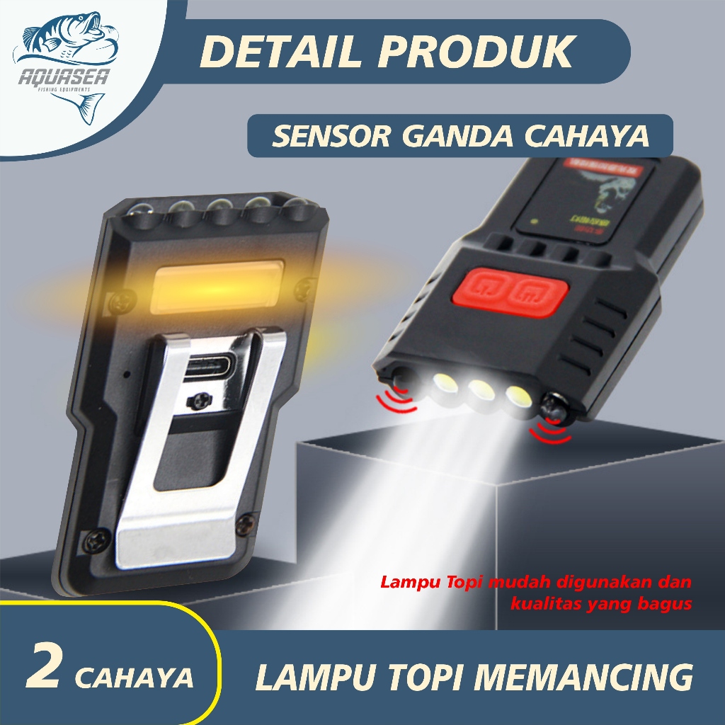 Jual AQUASEA - Lampu Sensor Warna Hitam /Lampu LED Sensor Ganda/LED ...