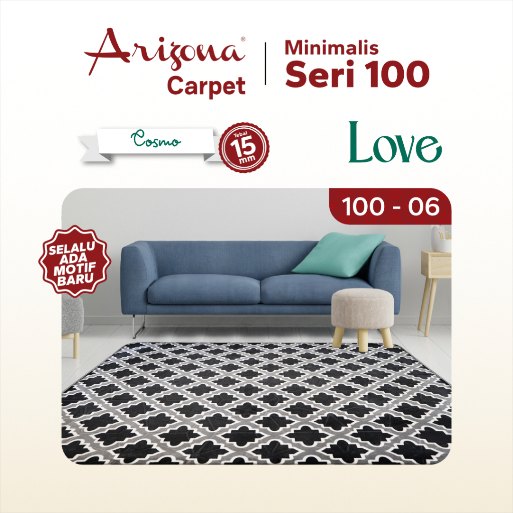 Jual [140x190cm] Cosmo Love Karpet Busa Malaysia Arizona Motif ...