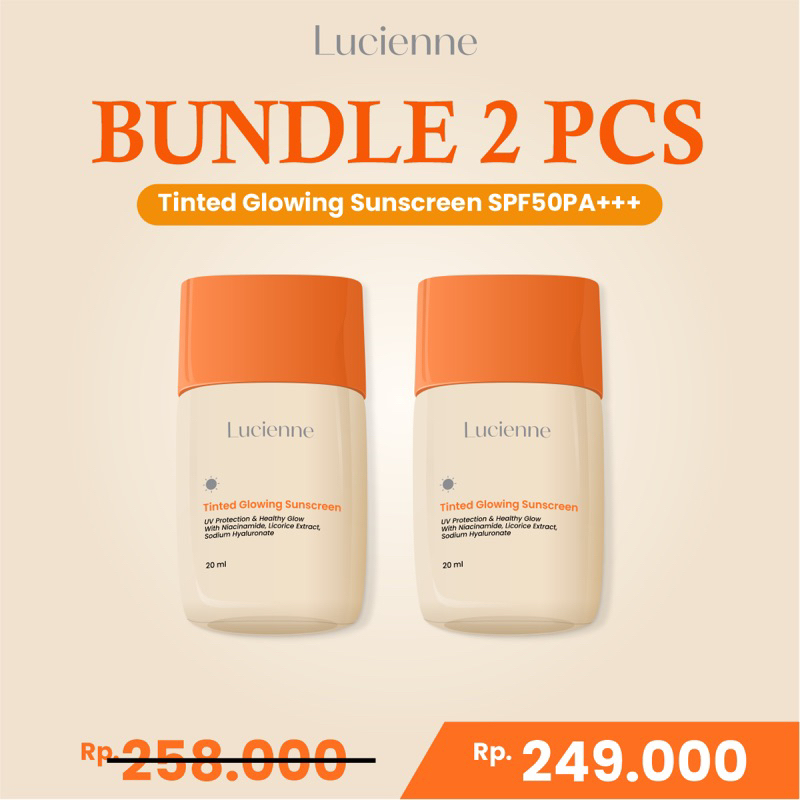 Jual PRE ORDER lucienne TINTED GLOWING SUNSCREEN SPF50PA+++ (Cream ...