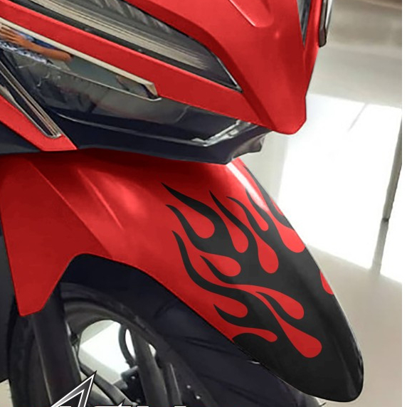Jual Stiker Motor Flame Api Untuk Spakbor Motor Sticker Cutting ...