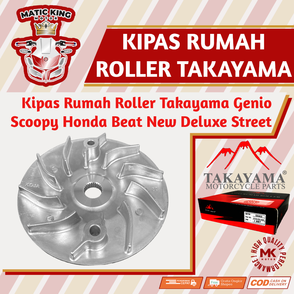 Jual Kipas Lawan Rumah Roller Beat Genio Deluxe Scoopy 2021 up Old New K0J Takayama | Shopee ...