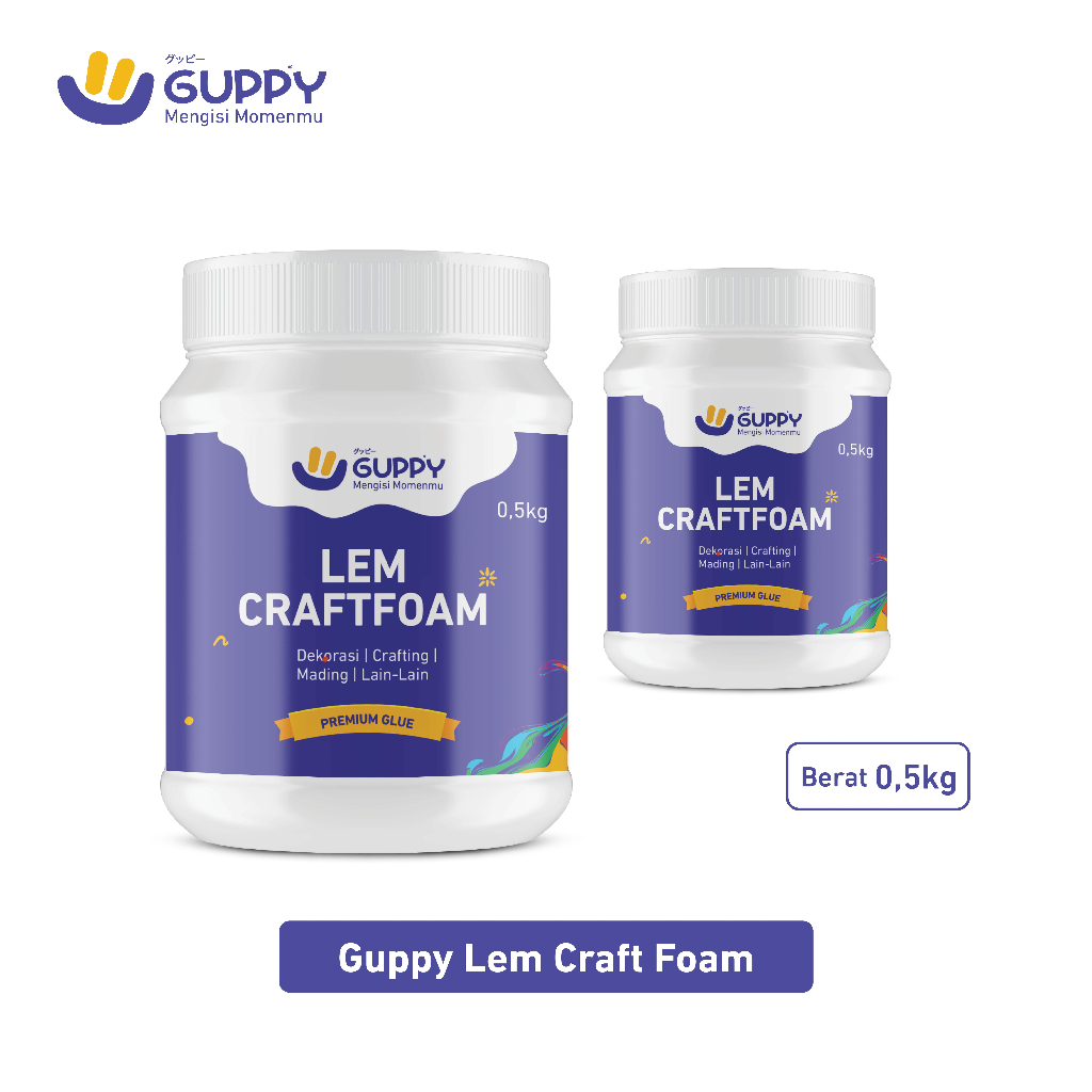 Jual Guppy Lem Styrofoam 0,5 kg, Lem Gabus, Craft Foam | Shopee Indonesia