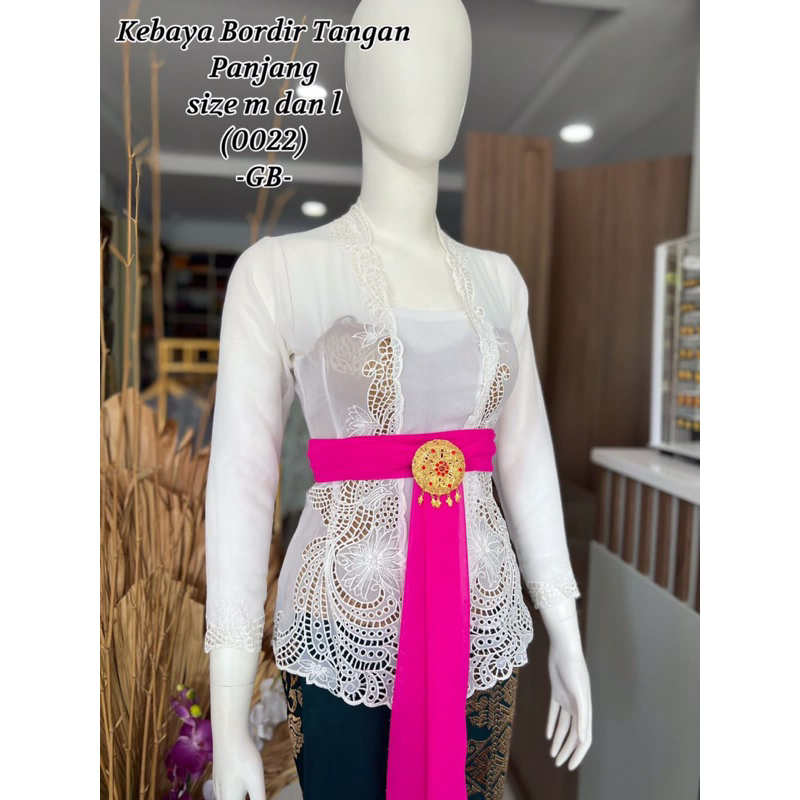 Jual kebaya sutra creft crepe bordir lengan panjang kancing klepet ...