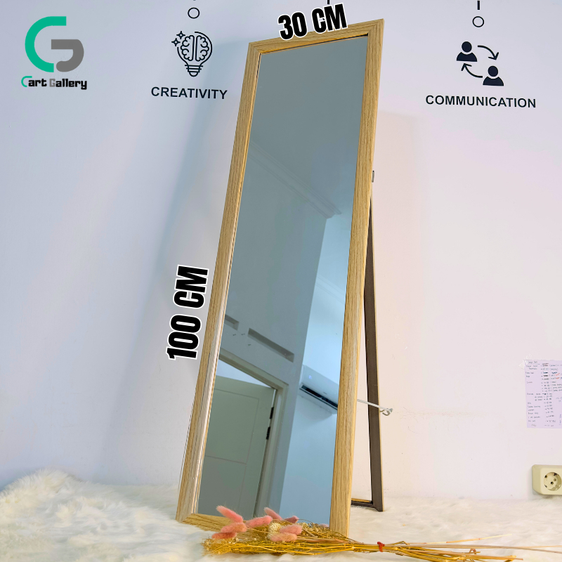 Jual Cermin Kaca Aesthetic 30 X 100 CM Standing Mirror Full Body Kecil ...