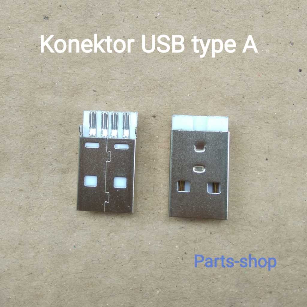 Jual USB Type A Male SMD 4p Connector/Konektor 4 Pin PCB Socket Jack ...