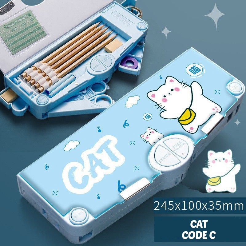 Jual Kotak Pensil Multifungsi Lengkap Peruncing Gunting Isolasi ...
