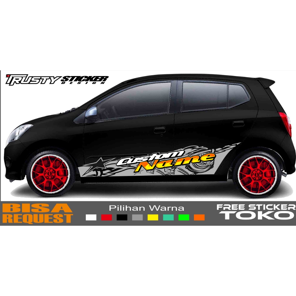 Jual Cutting sticker/striping mobil motif thailook, Request name ...