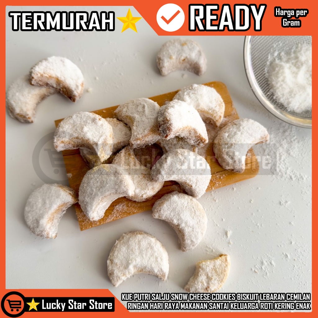 Jual Kue Putri Salju Snow Cheese Cookies Biskuit Lebaran Cemilan Ringan ...