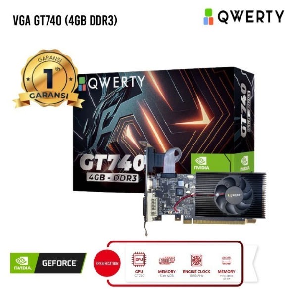 Jual VGA QWERTY GT 740 4GB DDR3 GeForce GT740 Graphic card | Shopee Indonesia