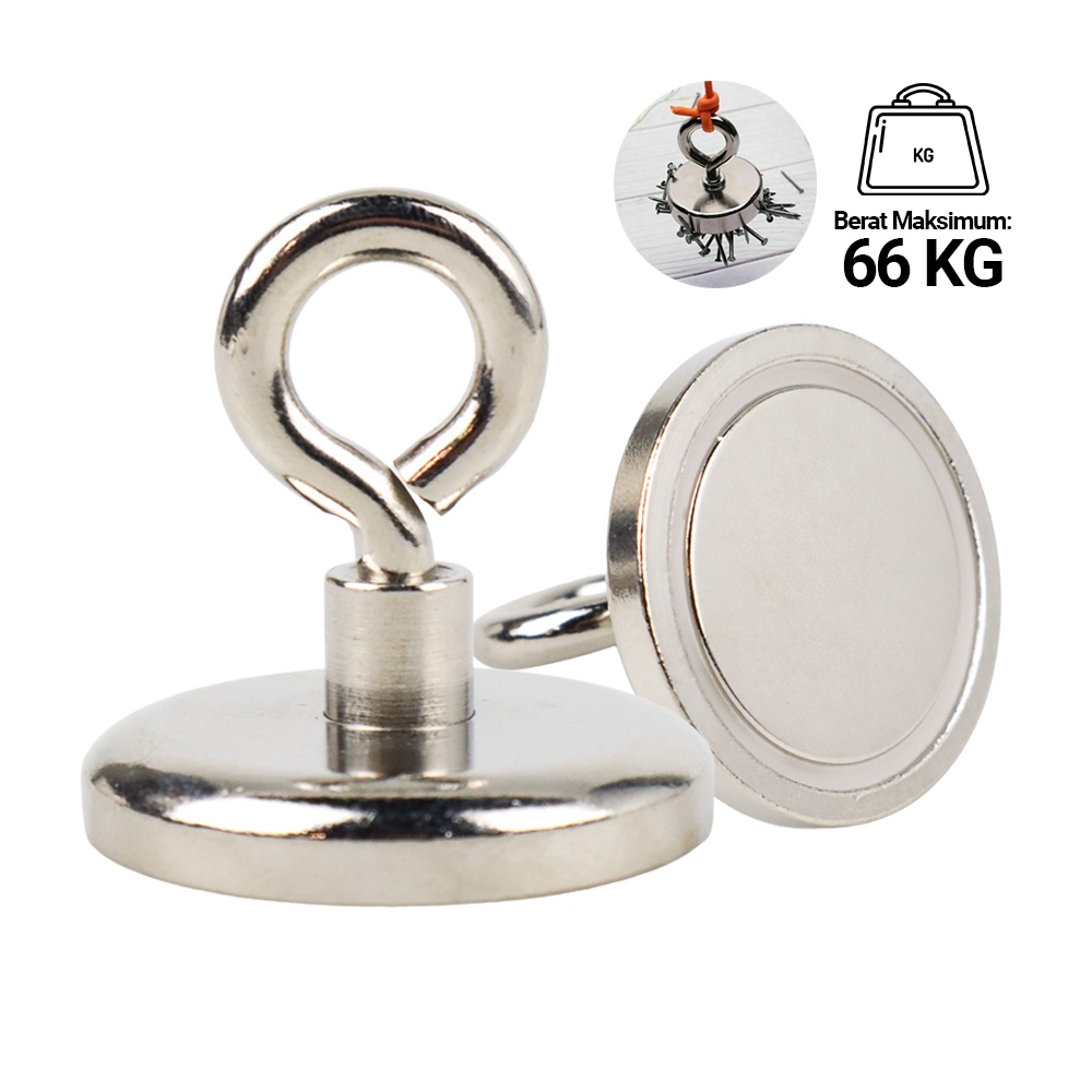 Jual Magnet Pancing - Magnet Gantungan besar kuat Neodymium ROUND HOOK ...