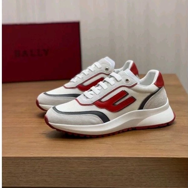 Jual sepatu bally cowok sneaker pria putih strip men shoes run away new ...