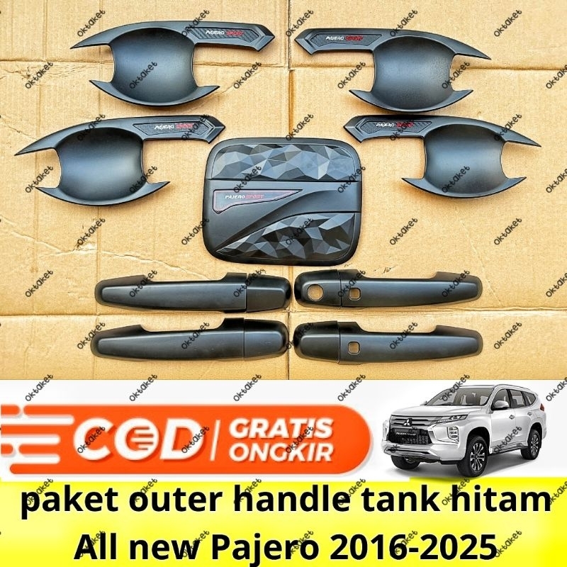 Jual paket outer handle tank cover all new Pajero 2016 2018 2020 2023 2025 Hitam | Shopee Indonesia