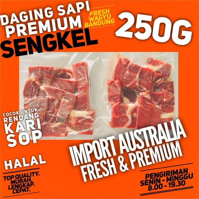 Jual SENGKEL IMPORT AUS DAGING SAPI FRESH PREMIUM Rendang Kari Sop Beef ...